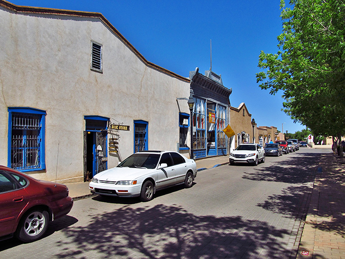 Historic adobe buildings frame this plaza where time slows down and margaritas taste better somehow.