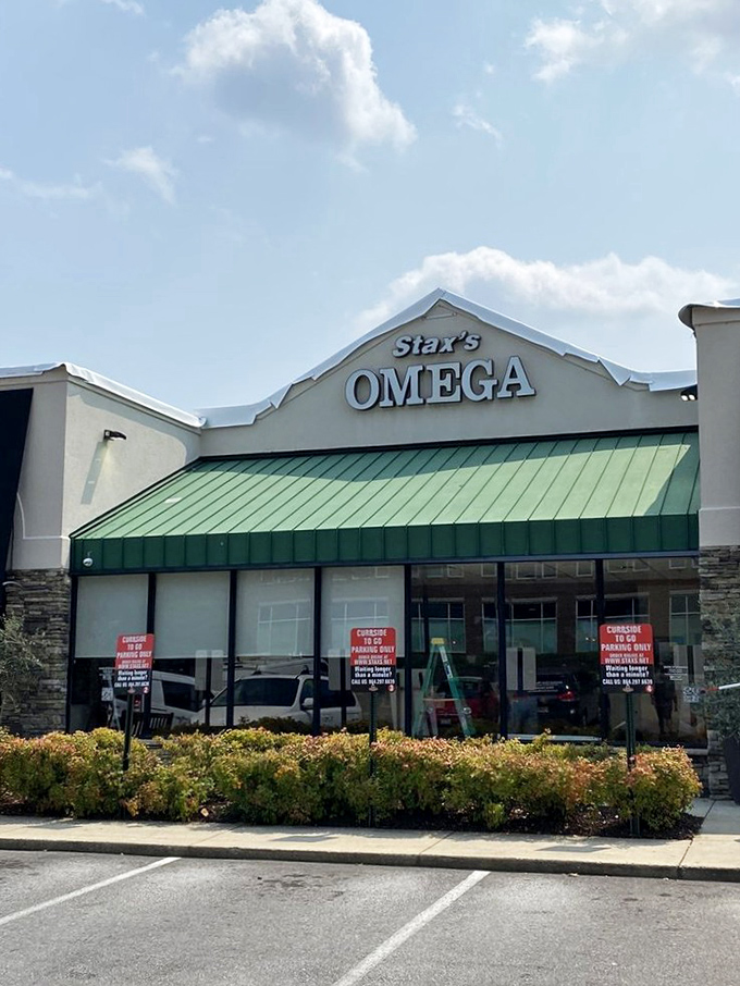 Stax's Omega stands tall and proud, like the towering stacks of pancakes waiting inside.