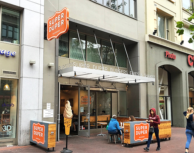 Super Duper's Market Street location brings artisanal burger craft to San Francisco's downtown hustle. Even rushed financial district workers slow down for these patties.