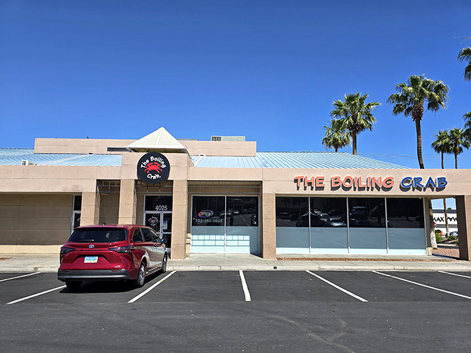The Boiling Crab's no-frills facade belies the flavor explosion happening inside &ndash; plastic bibs not included but definitely necessary.