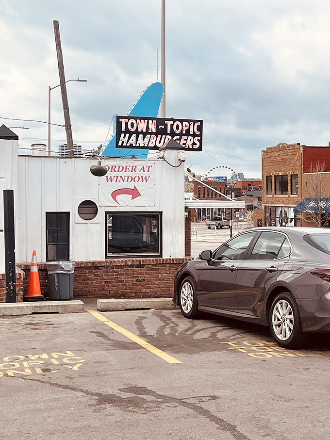 Town Topic's "Order at Window" sign might be the most honest food advertising in America &ndash; no gimmicks, just burger perfection.