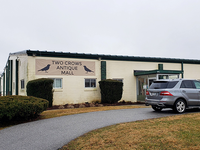 Two Crows Antique Mall knows first impressions matter. Simple, straightforward, and secretly packed with wonders &ndash; like the best mystery novels.