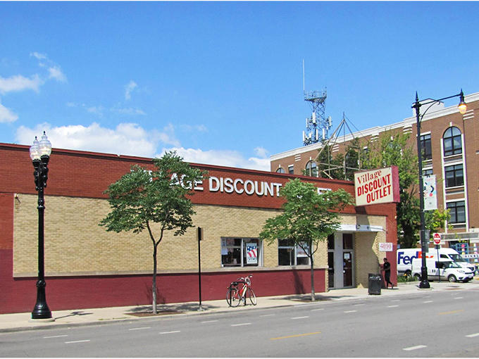 Another Village Discount, another universe of possibilities&mdash;the Clark Street location beckons with its vintage charm.