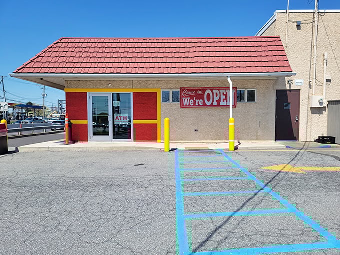 Yocco's crown-wearing hot dog mascot declares its royal status in Allentown. Some food dynasties are built on buns, not thrones!