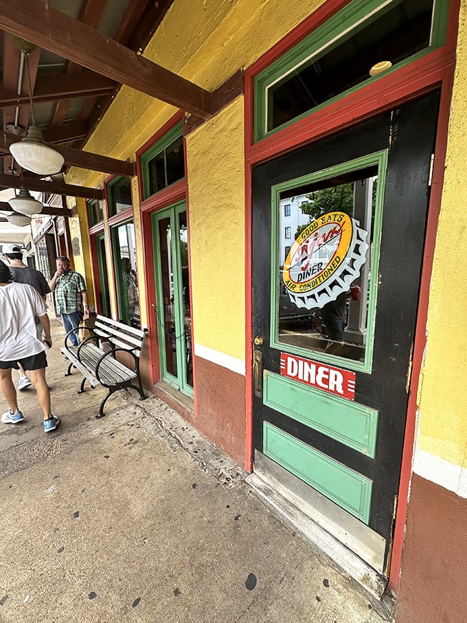 That green door is the portal to breakfast heaven&mdash;where grits flow like gold and biscuits rise higher than your morning expectations.