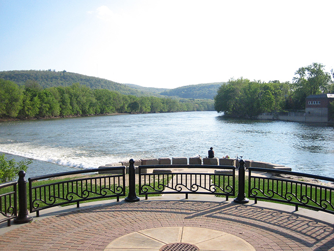 The Chenango River flows through downtown Binghamton, nature's way of adding a little zen to your urban retirement setting.