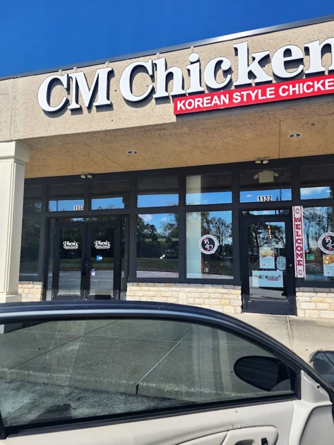 The bold CM Chicken sign promises a cross-cultural fried chicken adventure that your taste buds have been waiting for.