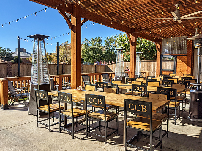 That covered patio isn't just for show&mdash;it's where BBQ dreams and summer breezes create perfect Oklahoma memories.