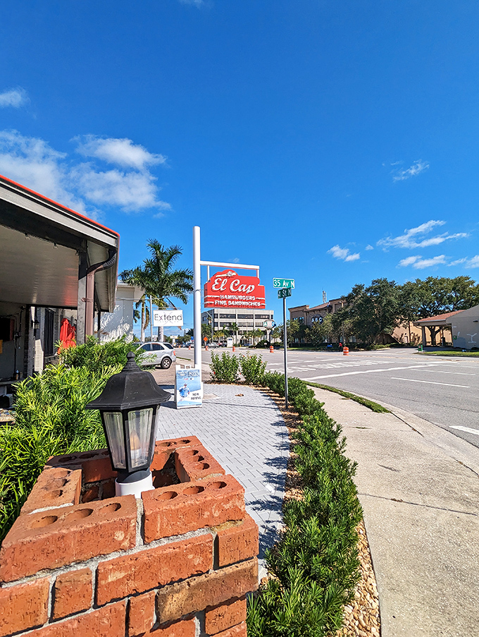 That modest sign at El Cap might as well say "Abandon diets, all ye who enter here."