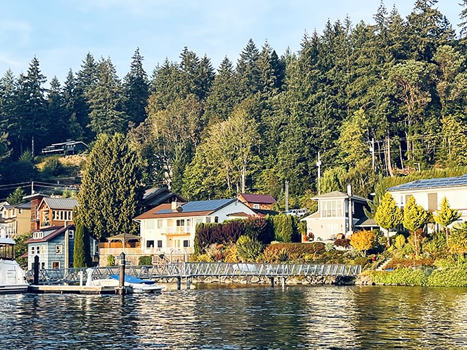 Gig Harbor: Sunshine bathes the waterfront while distant evergreens stand guard over this peaceful boating community tucked away from city chaos.