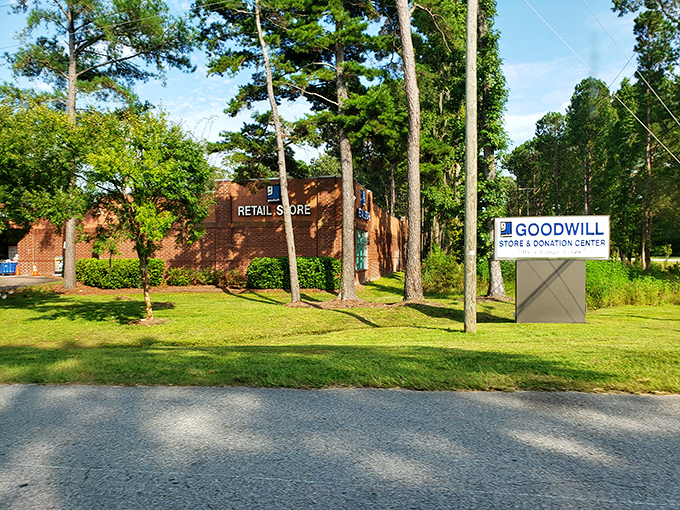 Beneath that Goodwill sign lies a parallel universe where yesterday's impulse purchases become tomorrow's vintage finds at prices that'll make you smile.