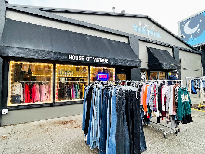 Glow at House of Vintage&mdash;Portland's temple of secondhand style. Those clothing racks outside are just appetizers for the feast within!