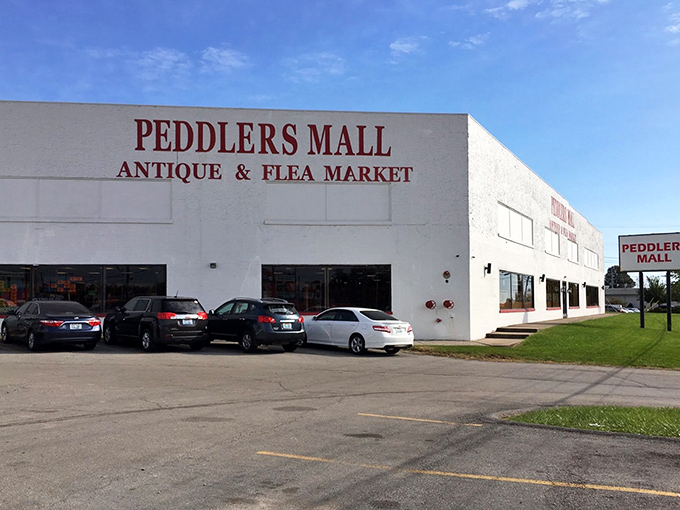 The thrill of the hunt in action. Peddlers Mall's spacious aisles invite shoppers to lose themselves in possibility.