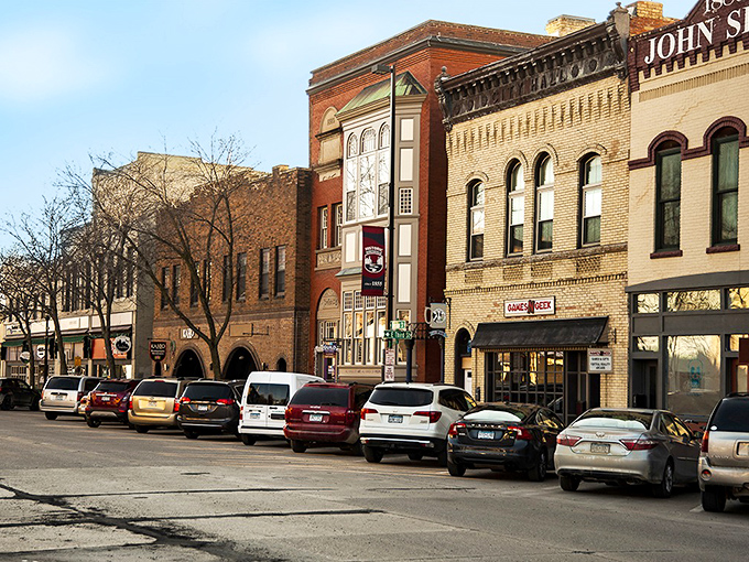 Beautiful brick buildings line Northfield's walkable downtown. When everything's this close, you save on gas and gain in charm!