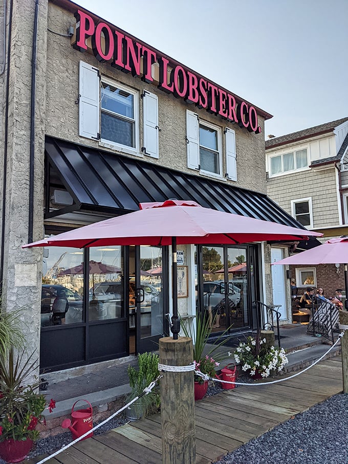 Point Lobster Co.: Red umbrellas and seafood dreams. Where locals go when they want the real deal without fancy pretense.