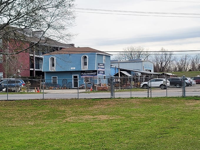 Garden treasures spill onto the porch, tempting passersby with pottery possibilities for patios that need a touch of Louisiana flair.