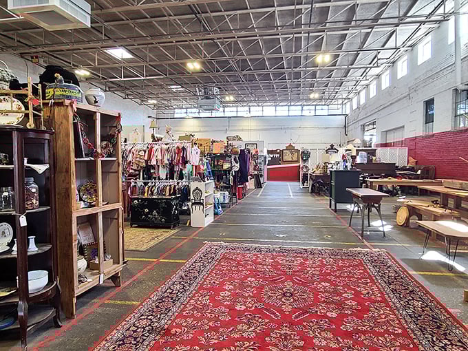 The Open Market: "Architectural columns and outdoor displays? This isn't just thrifting - it's an experience with character!" 