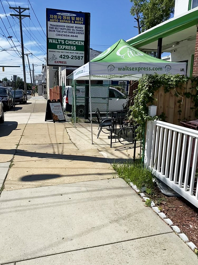 The modest green and brick exterior hides Delaware's crunchiest secret – like finding a diamond in your backyard.