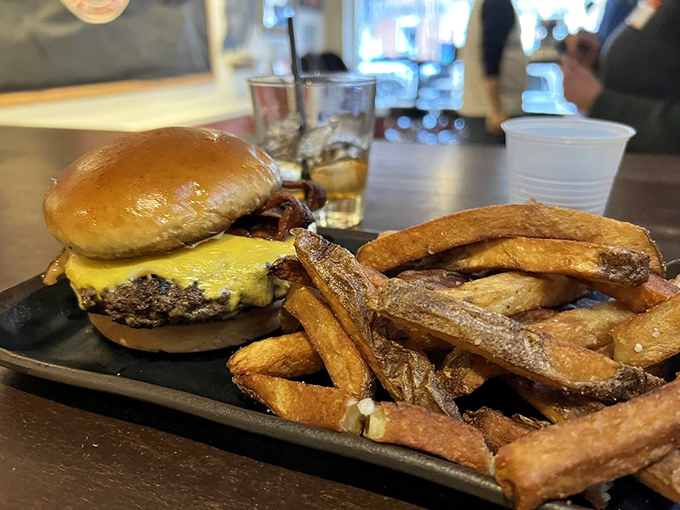 The classic cheeseburger and hand-cut fries&mdash;proof that sometimes the simplest pleasures are the most profound. This isn't fast food; it's slow happiness.
