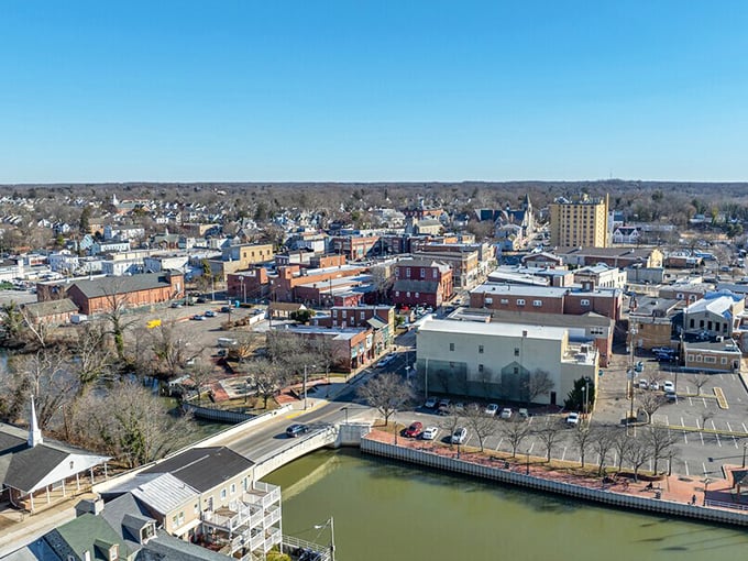 From this bird's eye view, Bridgeton reveals itself as a patchwork of affordability nestled along the Cohansey River&mdash;Norman Rockwell meets financial sanity.