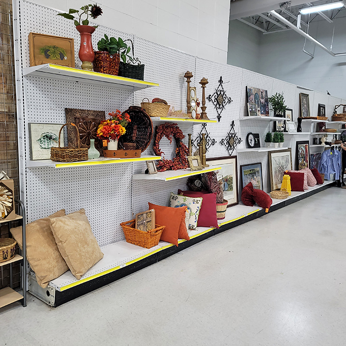 The home decor aisle—where yesterday's wall art becomes tomorrow's conversation piece. That sunflower painting is just waiting for its Kansas comeback.