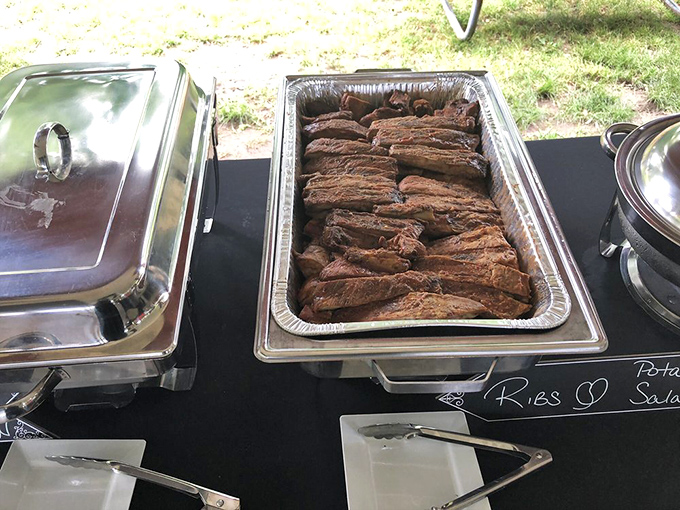 Behold the brisket in its natural habitat&mdash;tender slices lounging in a foil pan, waiting to fulfill their destiny as the main character in your food dreams.