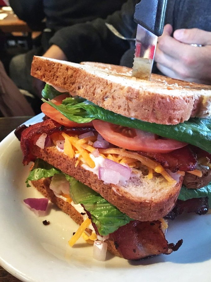 This isn't just a BLT; it's a love letter written in bacon, with cheese playing the unexpected but welcome supporting character.