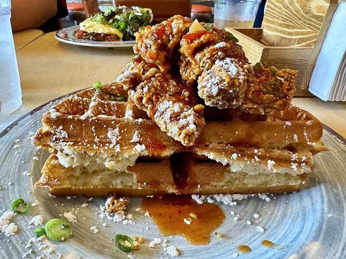 Chicken and waffles&mdash;the breakfast equivalent of finding out your favorite band is playing a surprise concert in your backyard. Sweet, savory, and utterly magnificent.