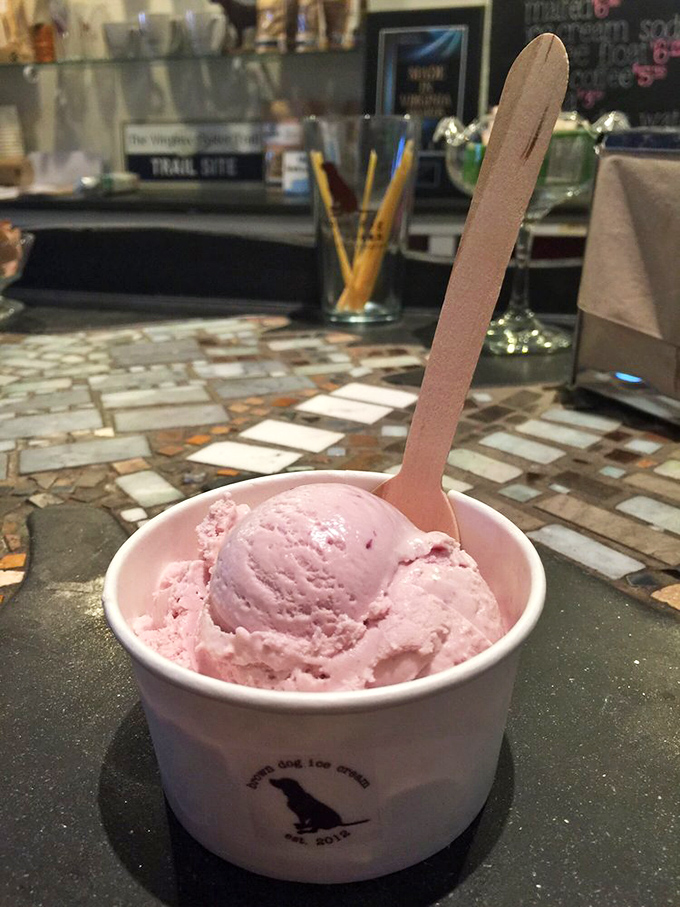 This scoop of pink perfection sits in quiet dignity, like the dessert equivalent of a sunset over the Chesapeake Bay.