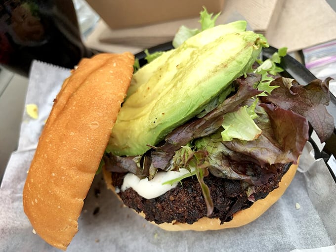 This avocado-topped beauty proves that sometimes the best relationships are between beef patties and California's favorite fruit.