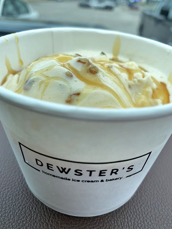 Pink meets white in this strawberry and vanilla duet. The waffle cone's crispy edges create that perfect textural contrast that ice cream dreams are made of.