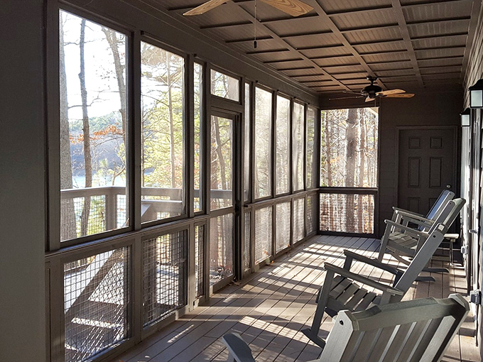 Screen porches: civilization's greatest compromise between indoor comfort and outdoor living. Just add rocking chairs and watch the world slow down.
