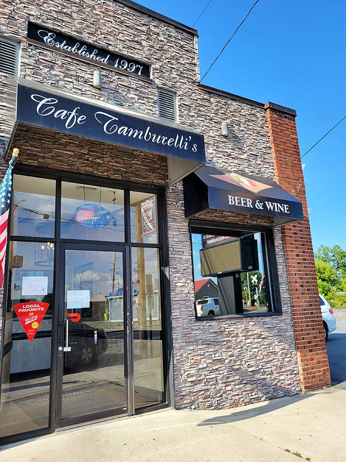 Cafe Tamburelli's stone facade hints at the solid Italian cooking within. Established in 1997, it's where Greenwood locals celebrate life's big moments.