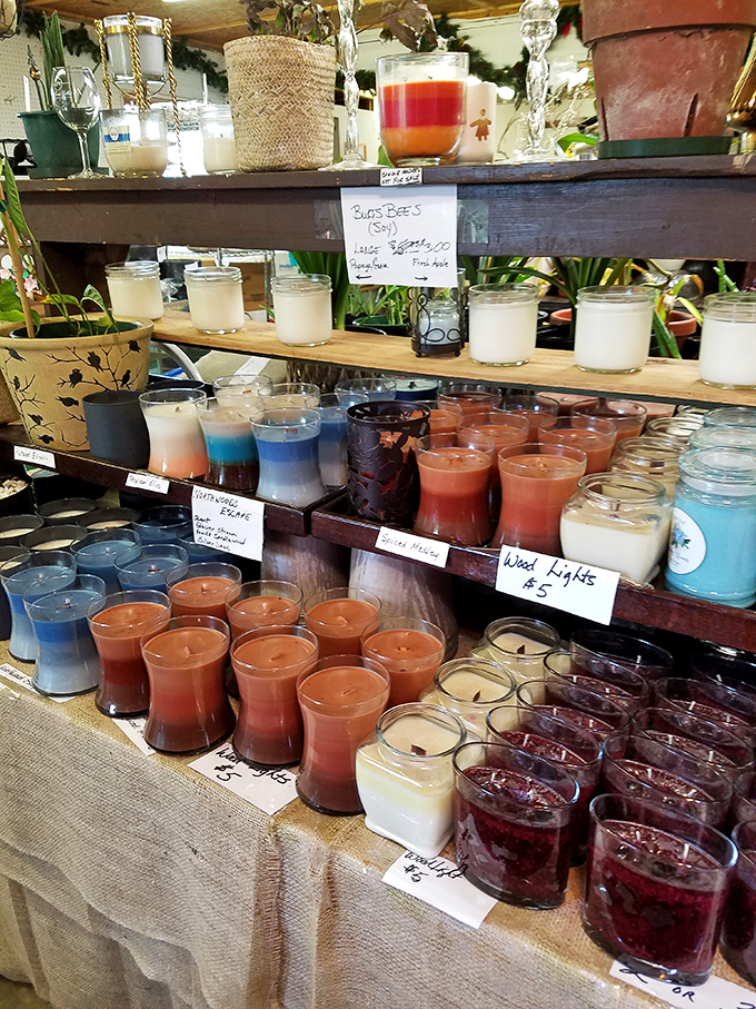 Scent heaven for candle enthusiasts. Like a fragrance buffet where you can sample everything from "Grandma's Kitchen" to "Mountain Morning."