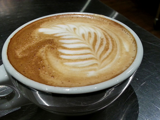 This cappuccino isn't just a drink, it's a work of art with foam so perfectly crafted it deserves its own gallery showing.