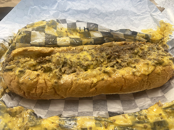 Cheese so perfectly melted it's practically performing a slow dance with the steak. Poetry in sandwich form.