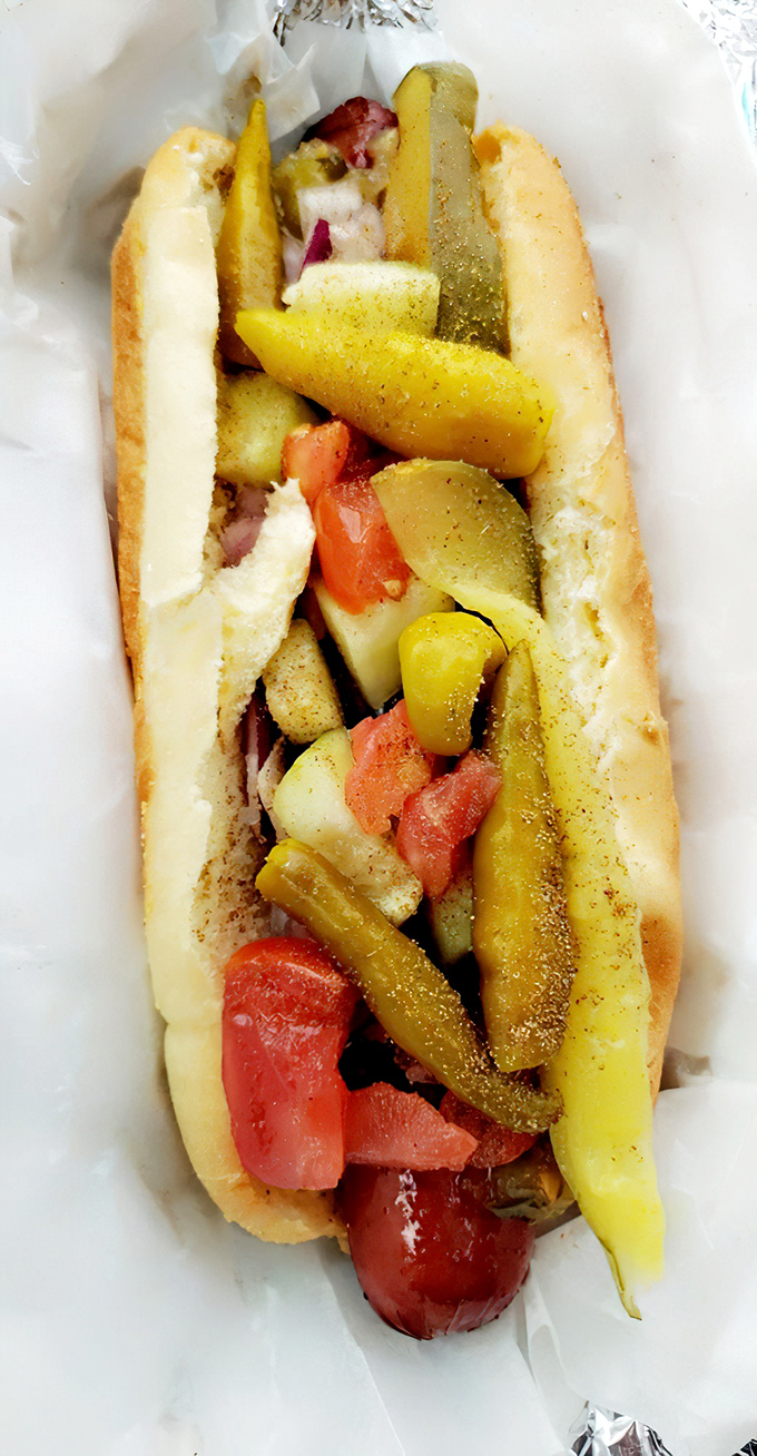 The classic corn dog&mdash;nature's perfect food-on-a-stick. Paired with creamy mac salad, it's the lunch your inner child has been dreaming about.