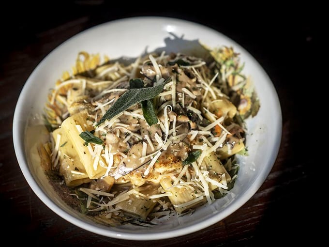 Earthy mushrooms and tender chicken transform ordinary pasta into something worthy of a spontaneous happy dance at your table.