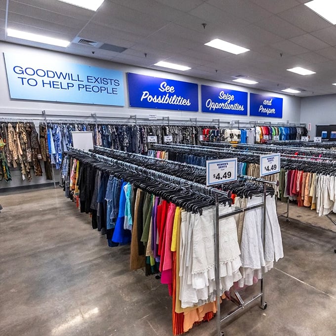 The clothing section's rainbow organization isn't just practical &ndash; it's a visual feast that makes finding your perfect outfit surprisingly efficient. 