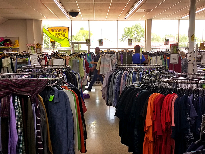 The clothing department resembles a textile library, with each garment telling its own story. Browse long enough and you'll find characters you want to take home.