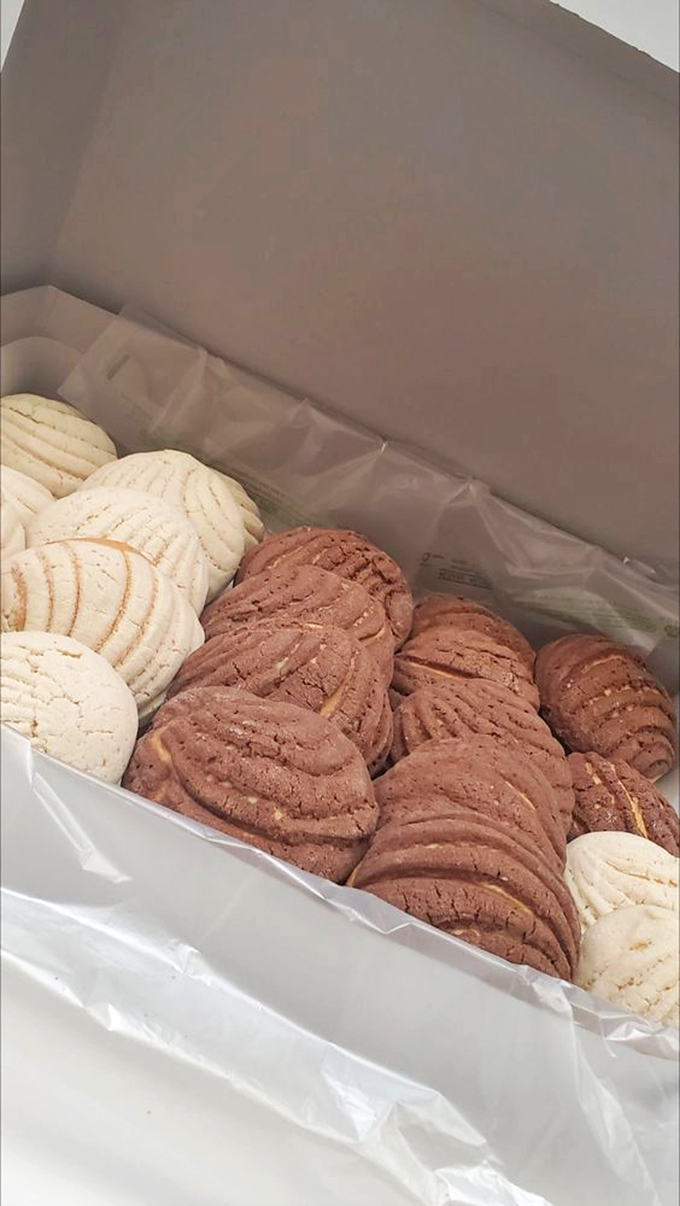 Conchas lined up like sugary soldiers &ndash; some chocolate, some vanilla &ndash; all waiting to be dunked into your morning coffee.