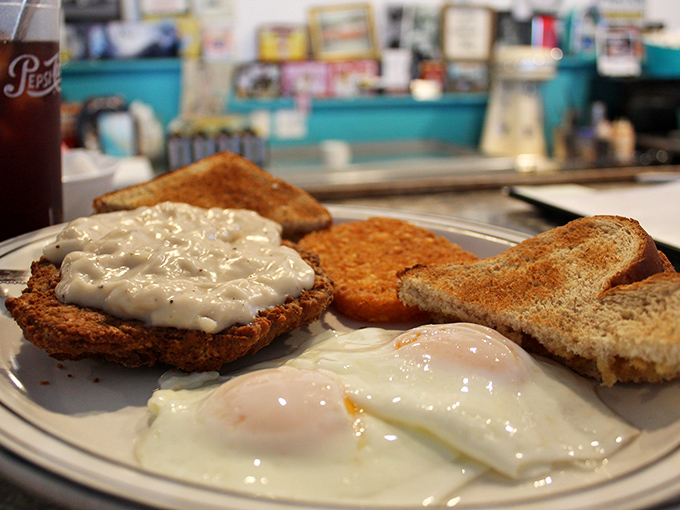 This isn't just breakfast&mdash;it's edible therapy. Country fried steak with eggs cooked exactly how you asked, because at Dee's, they actually listen. 