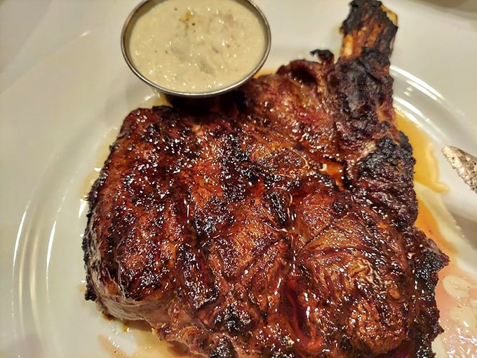 The Cowboy Ribeye arrives with its bone intact&mdash;not just for show, but as nature's perfect handle for the carnivorous masterpiece that awaits.