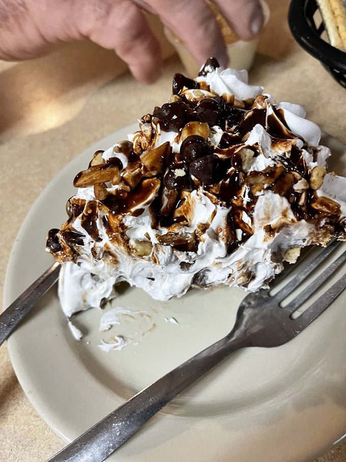 That moment when your fork first breaks through the cloud-like whipped topping into the chocolate and cream cheese layers beneath. Pure bliss!