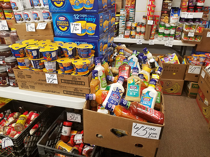 Grocery bargains that would make extreme couponers weep with joy. Mac and cheese for days, condiments galore, and prices that feel like a throwback to simpler times.