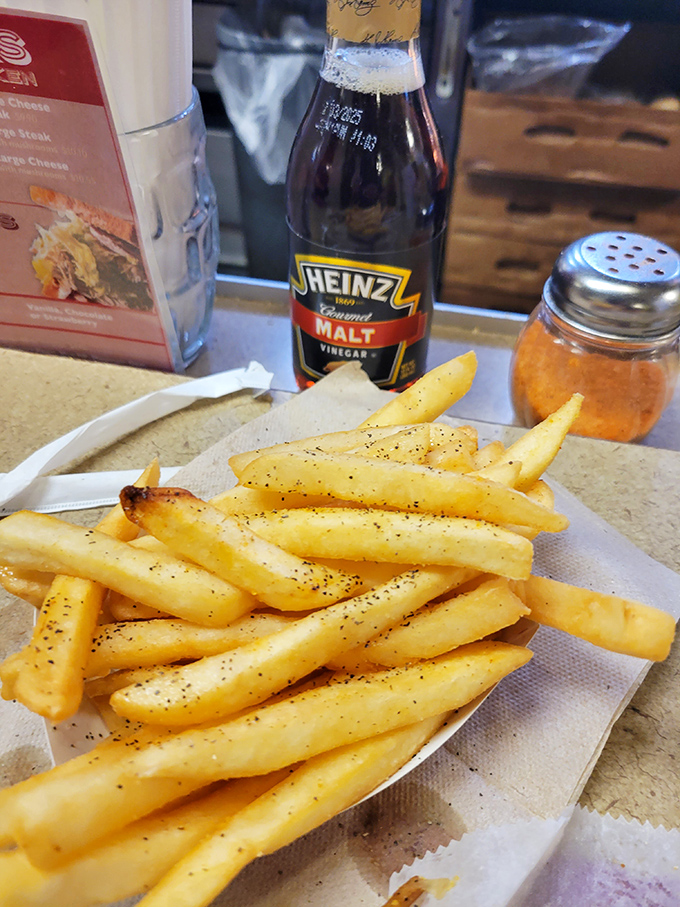 Golden, crispy, and dusted with just the right amount of seasoning&mdash;these fries aren't sidekicks, they're co-stars in your meal's production.