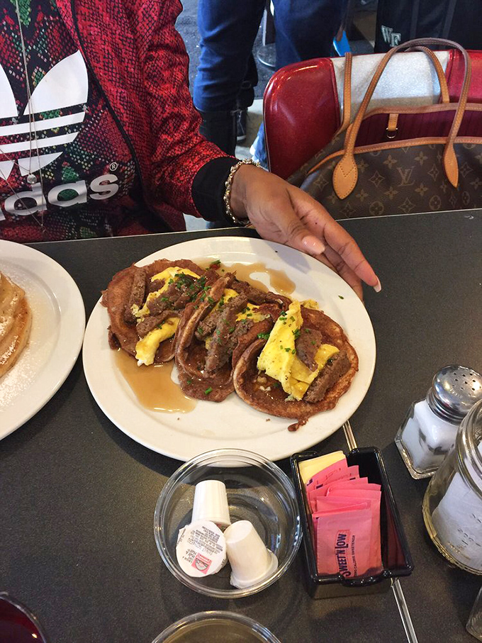 Breakfast tacos reimagined with southern flair &ndash; where tortillas, eggs, and bacon unite in a morning fiesta worthy of reverence.