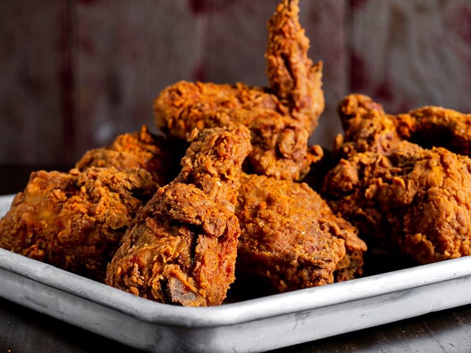 Each piece of fried chicken wears its crust like a badge of honor&mdash;shattering with each bite to reveal juicy perfection underneath.