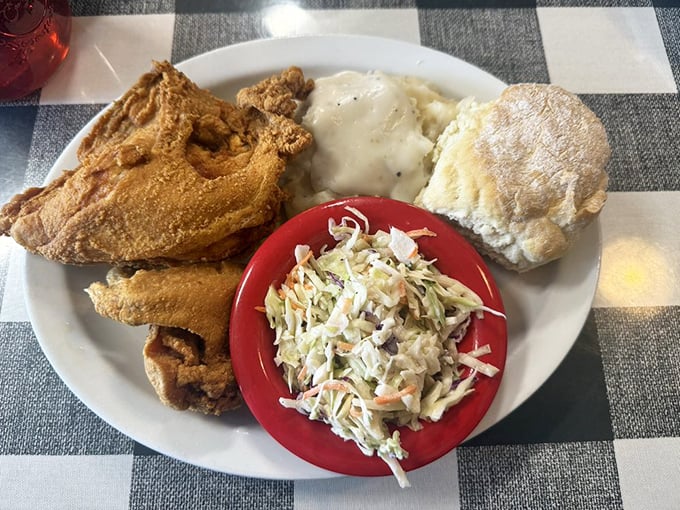 A plate where nothing needs explanation&mdash;just perfectly executed comfort food that makes you want to hug whoever's in the kitchen.