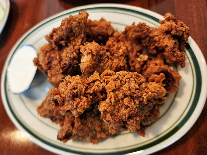 Chicken shouldn't be this good without signing some sort of Faustian bargain. Each crunchy, juicy bite is worth every calorie.